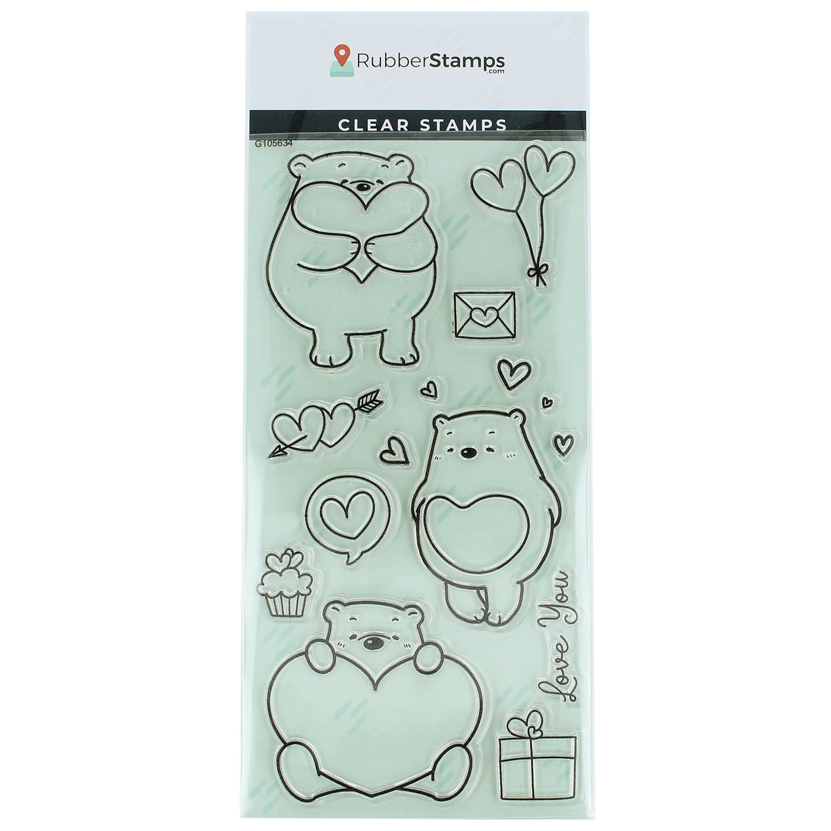 Bear Hug Love Clear Stamp Set - RubberStamps.com