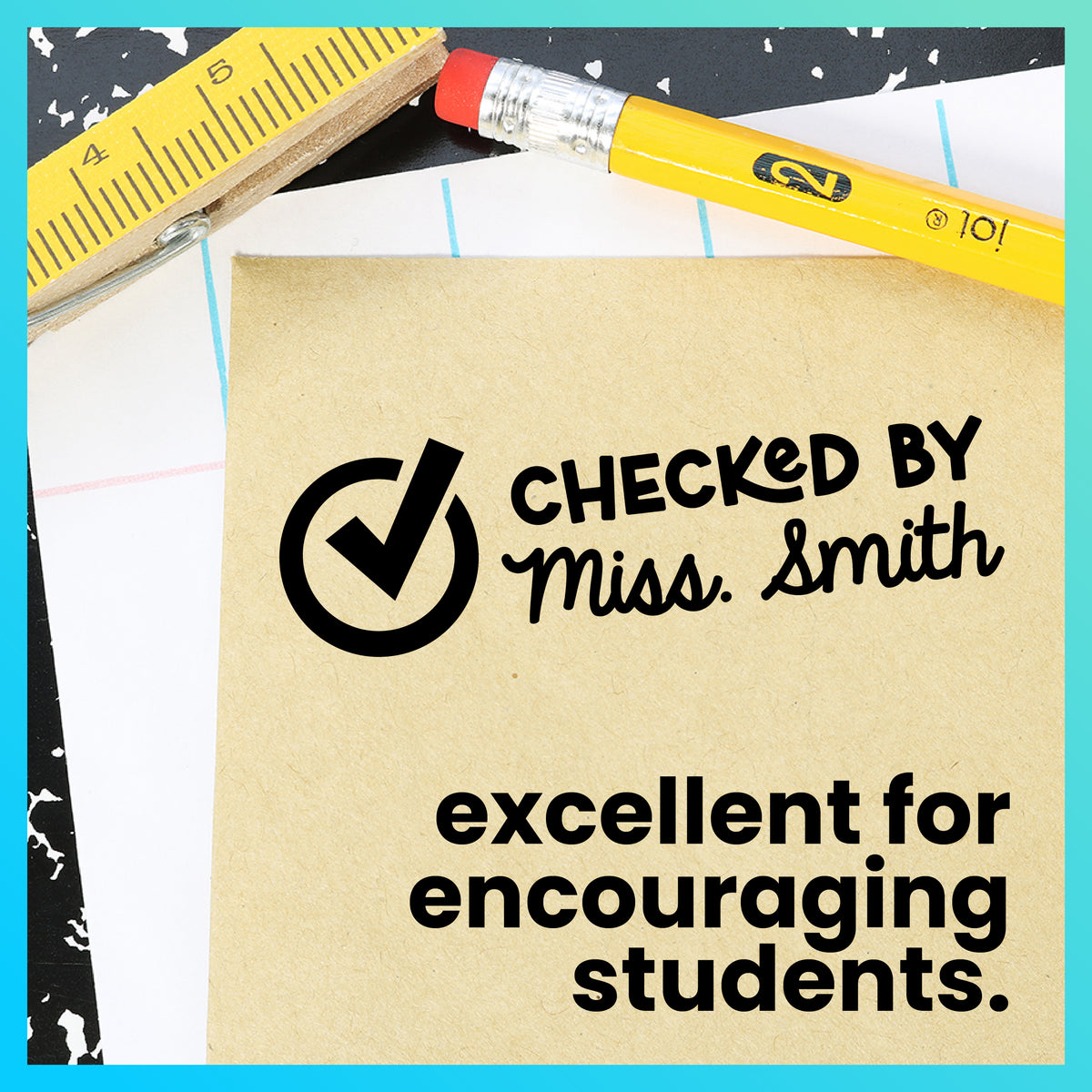 Custom Checked By Stamp – RubberStamps.com