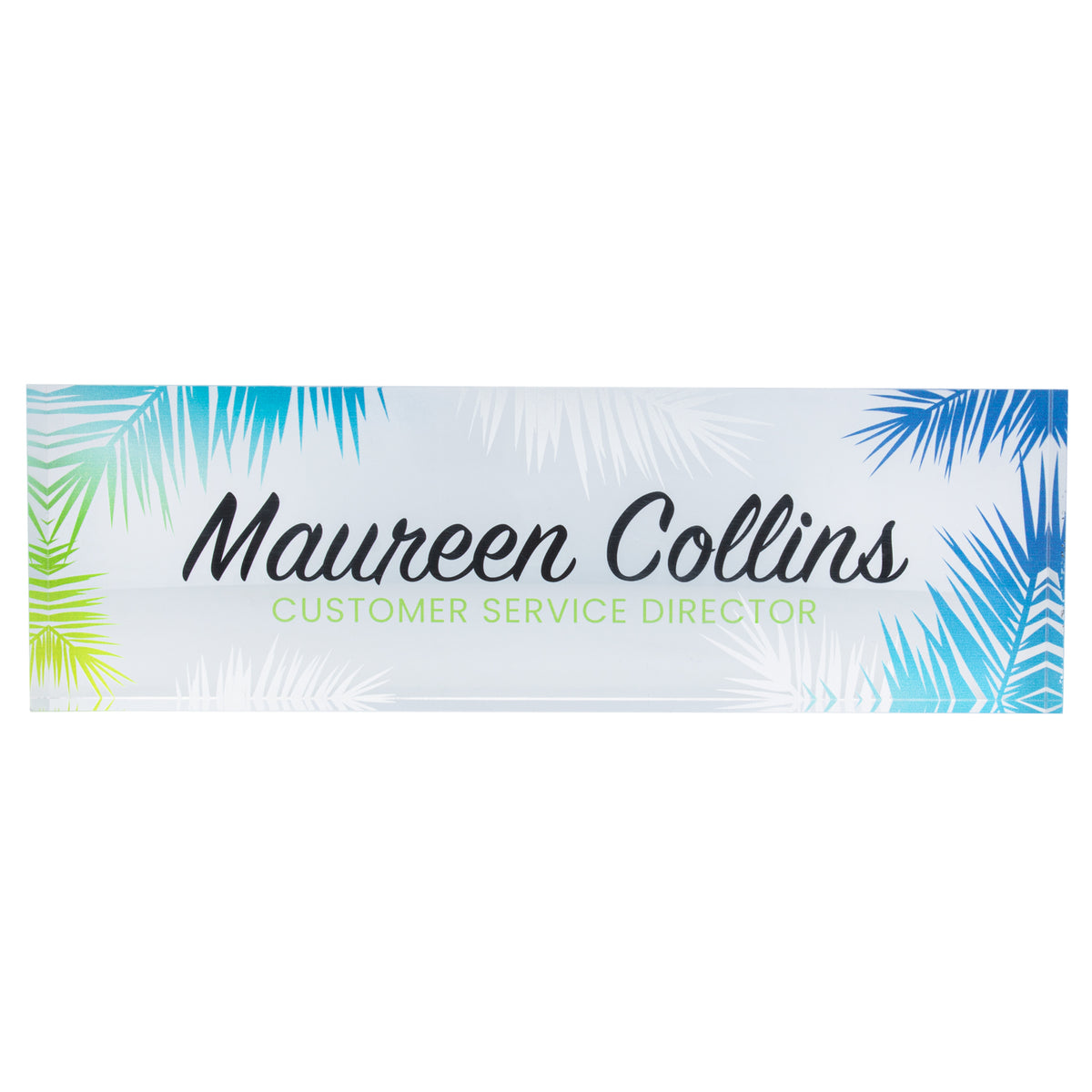 Tropical (Style 4) Acrylic Block Nameplate – RubberStamps.com