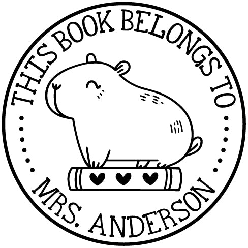 Book Buddies Capybara Book Stamp – RubberStamps.com