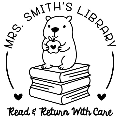 Book Buddies Capybara Book Stamp – RubberStamps.com