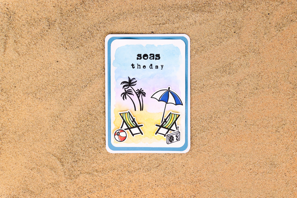 How to Make a Watercolor Beach Card – RubberStamps.com