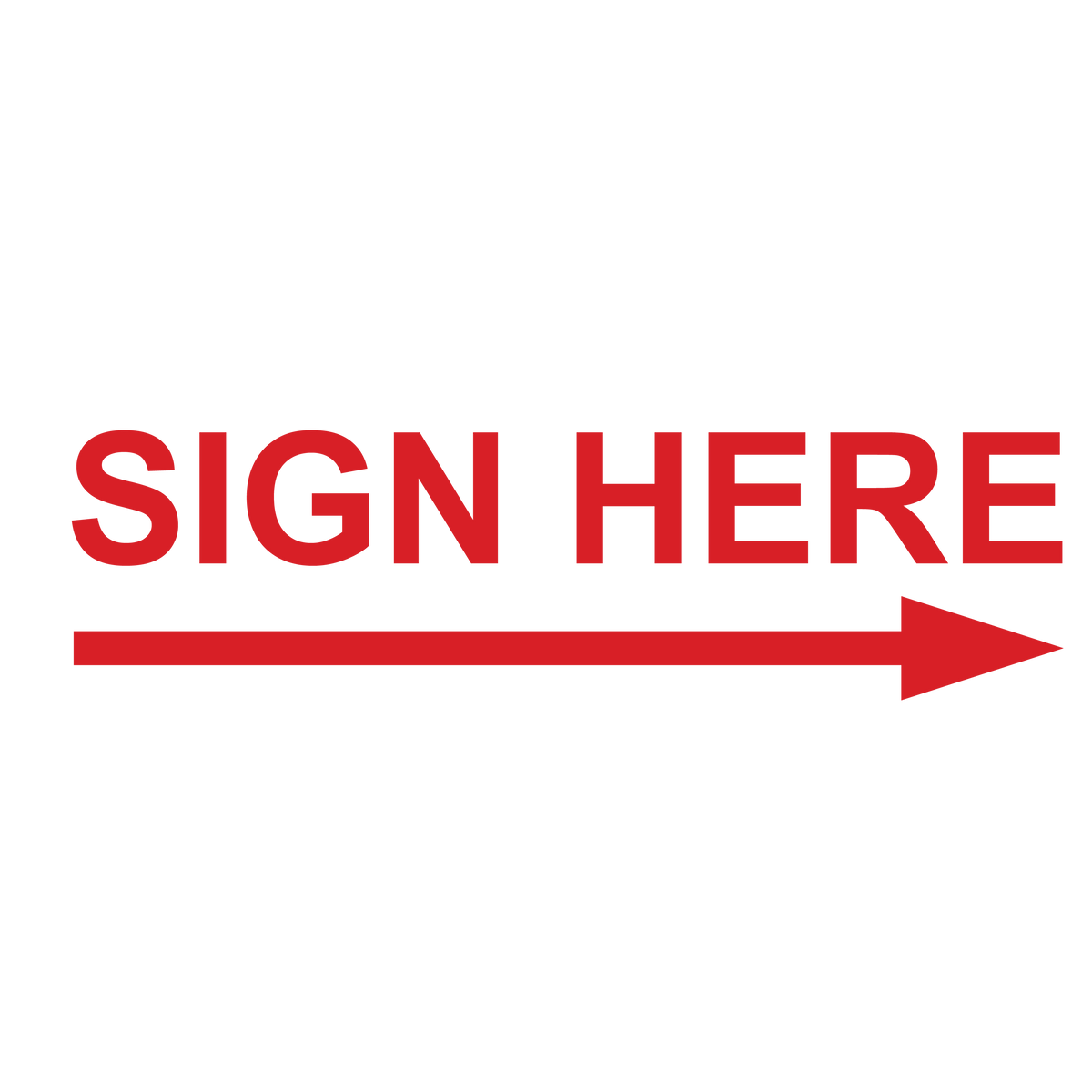 Sign Here Rubber Stamps - RubberStamps.com