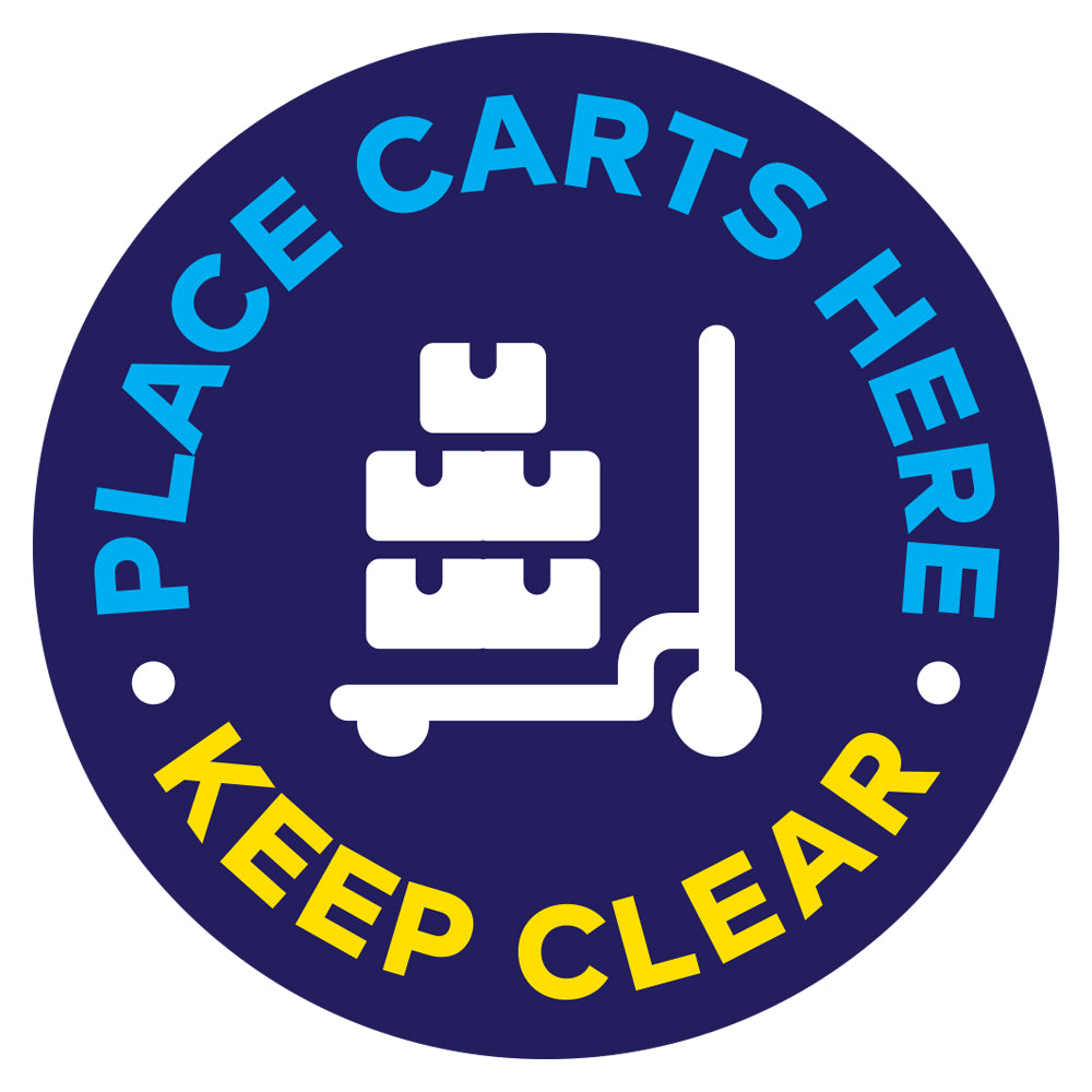 Place Carts Here Floor Signs – RubberStamps.com