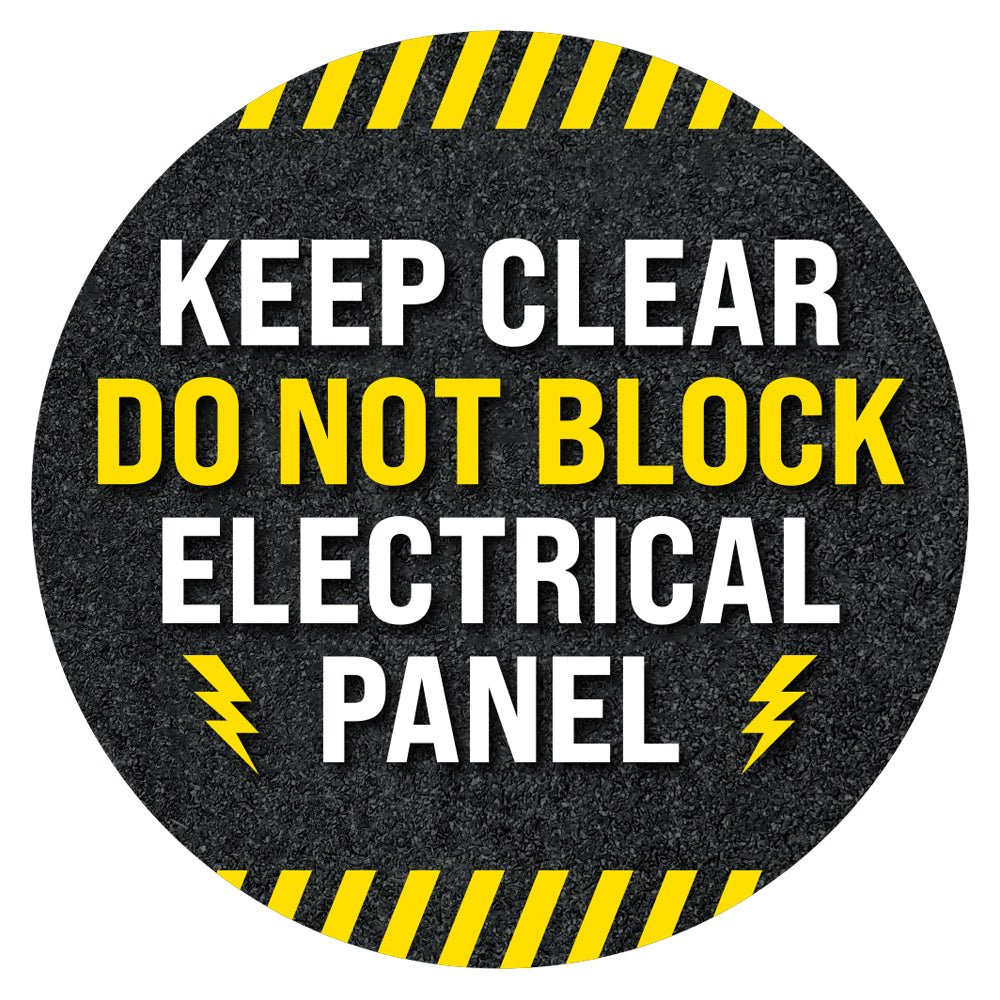 Do Not Block Electrical Panel Floor Signs – RubberStamps.com