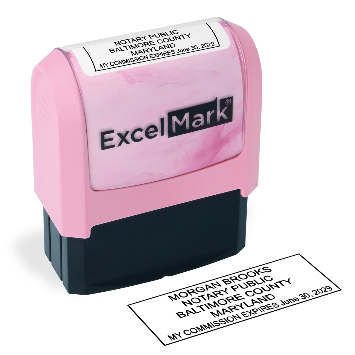 Pink Maryland Notary Stamp – RubberStamps.com