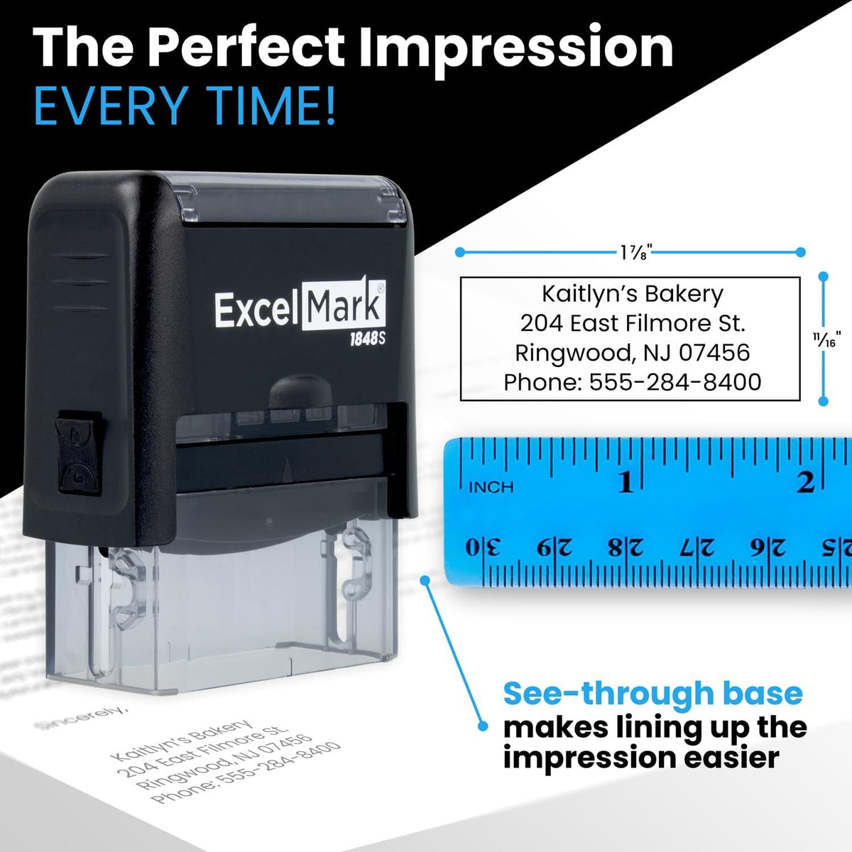 ExcelMark A-1848 Self-Inking Stamp – RubberStamps.com