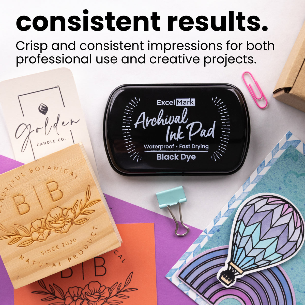 ExcelMark Archival Ink Pad (Black) – RubberStamps.com
