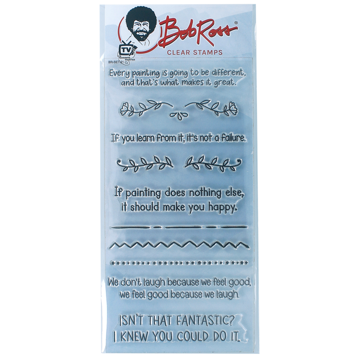 Bob Ross Quotes Clear Stamp Set - RubberStamps.com