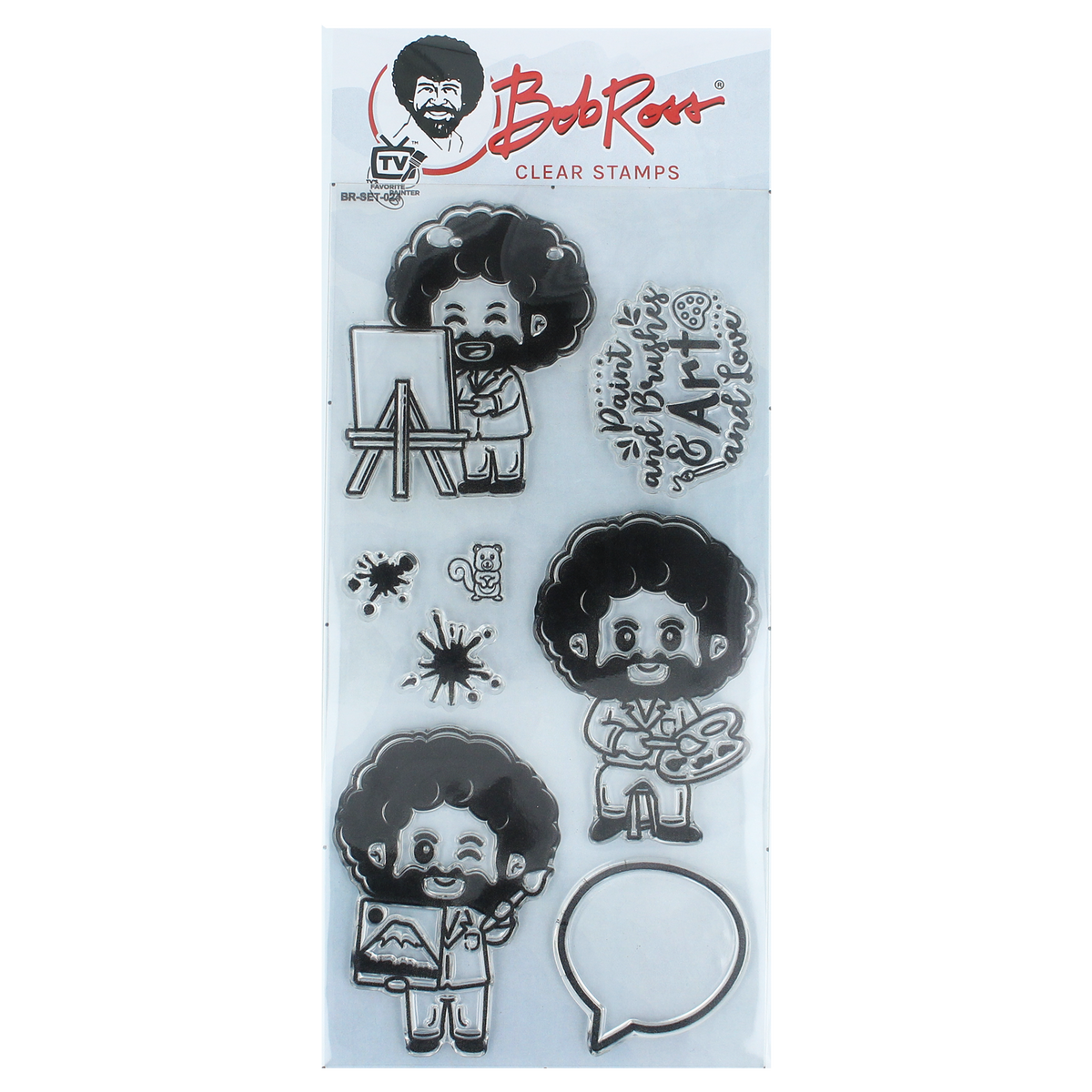 Bob Ross Characters Clear Stamp Set - RubberStamps.com