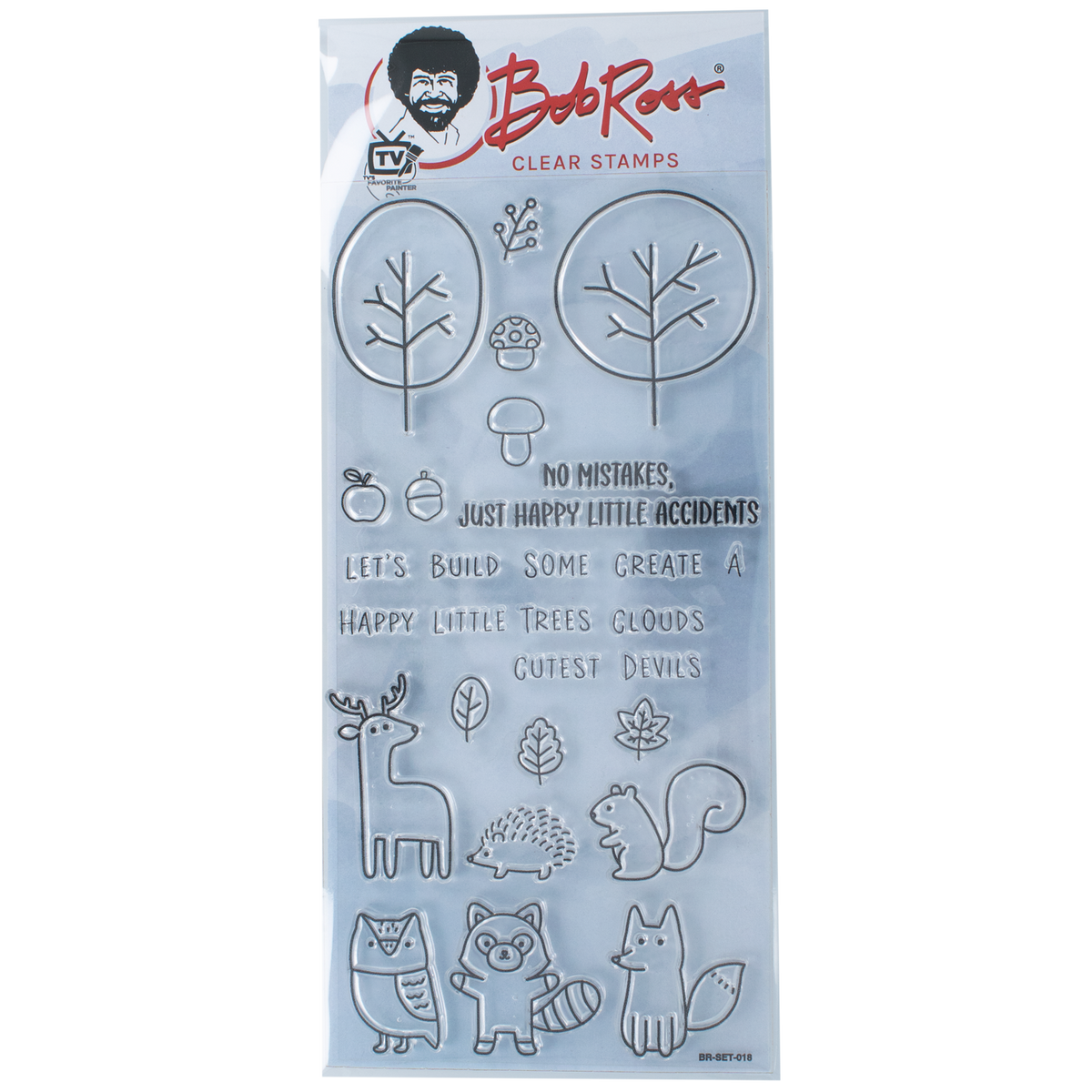 Bob Ross Happy Little Critters Clear Stamp Set - RubberStamps.com