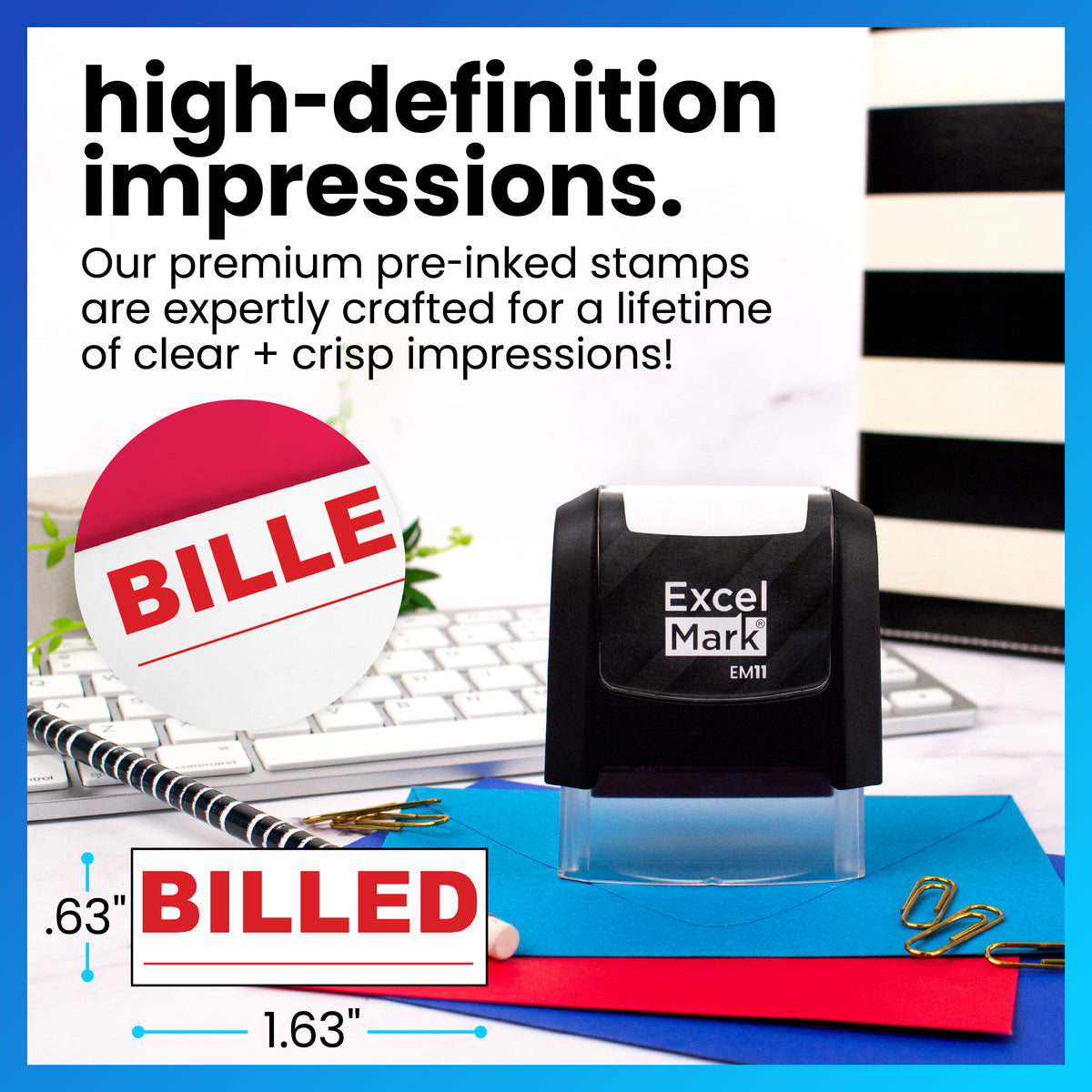 Billed Stock Stamp – RubberStamps.com