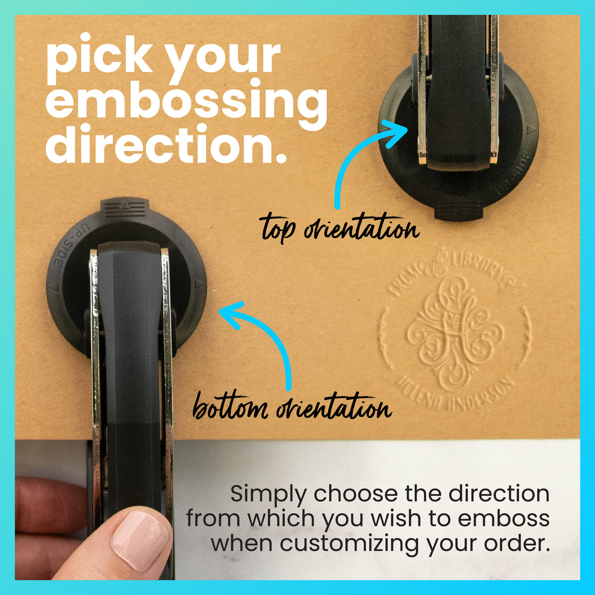 Adorn Monogram Book Embosser – RubberStamps.com