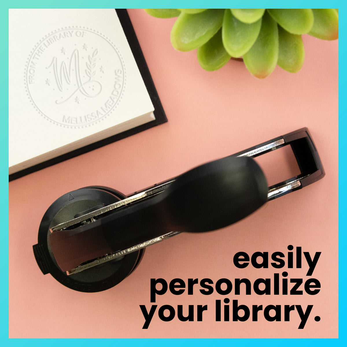 Deco Script Book Embosser – RubberStamps.com