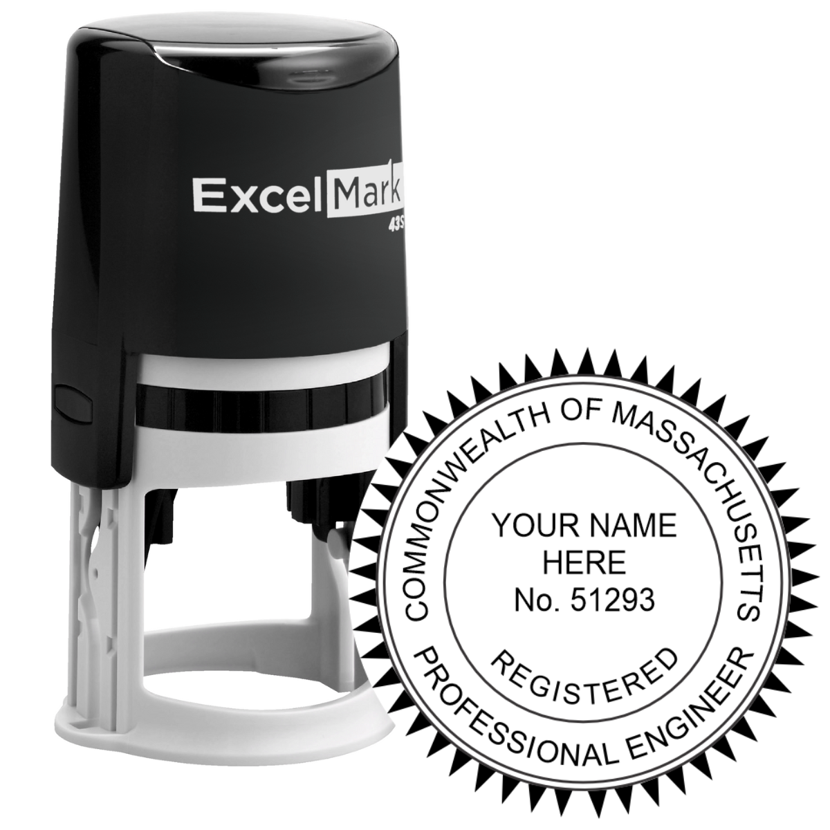 Massachusetts Engineer Seal Stamp – RubberStamps.com