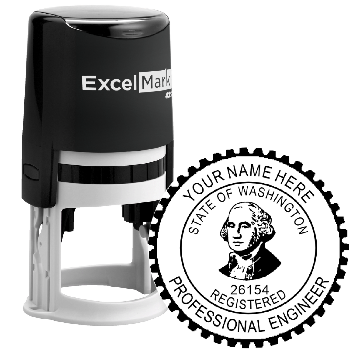 Washington Engineer Arial Narrow Seal Stamp – RubberStamps.com