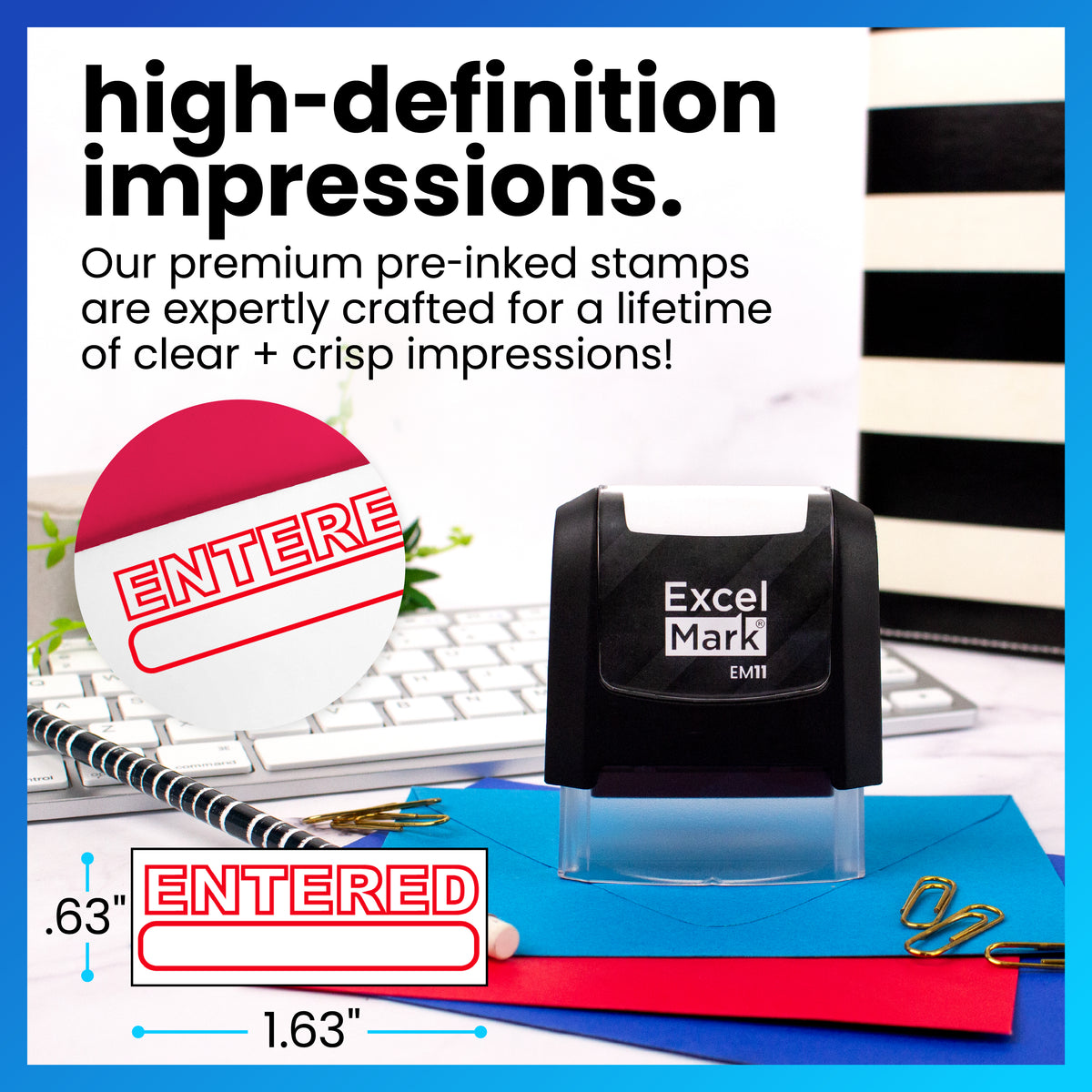 Entered Stock Stamp – RubberStamps.com