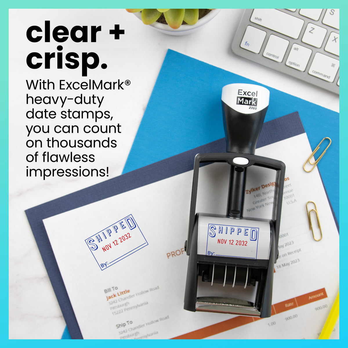 Heavy-Duty Shipped Date Stamp – RubberStamps.com