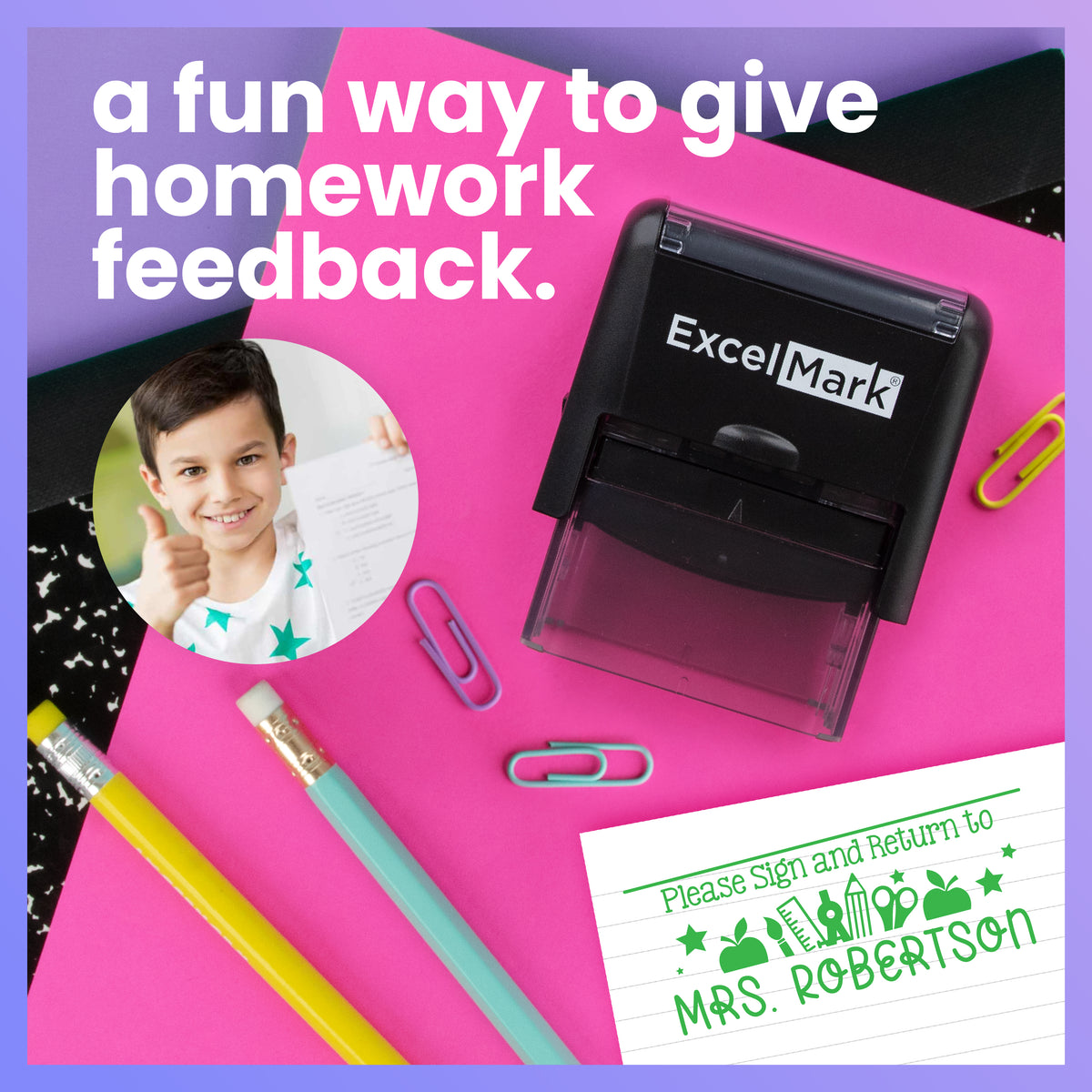 Custom Please Sign & Return Stamp – RubberStamps.com