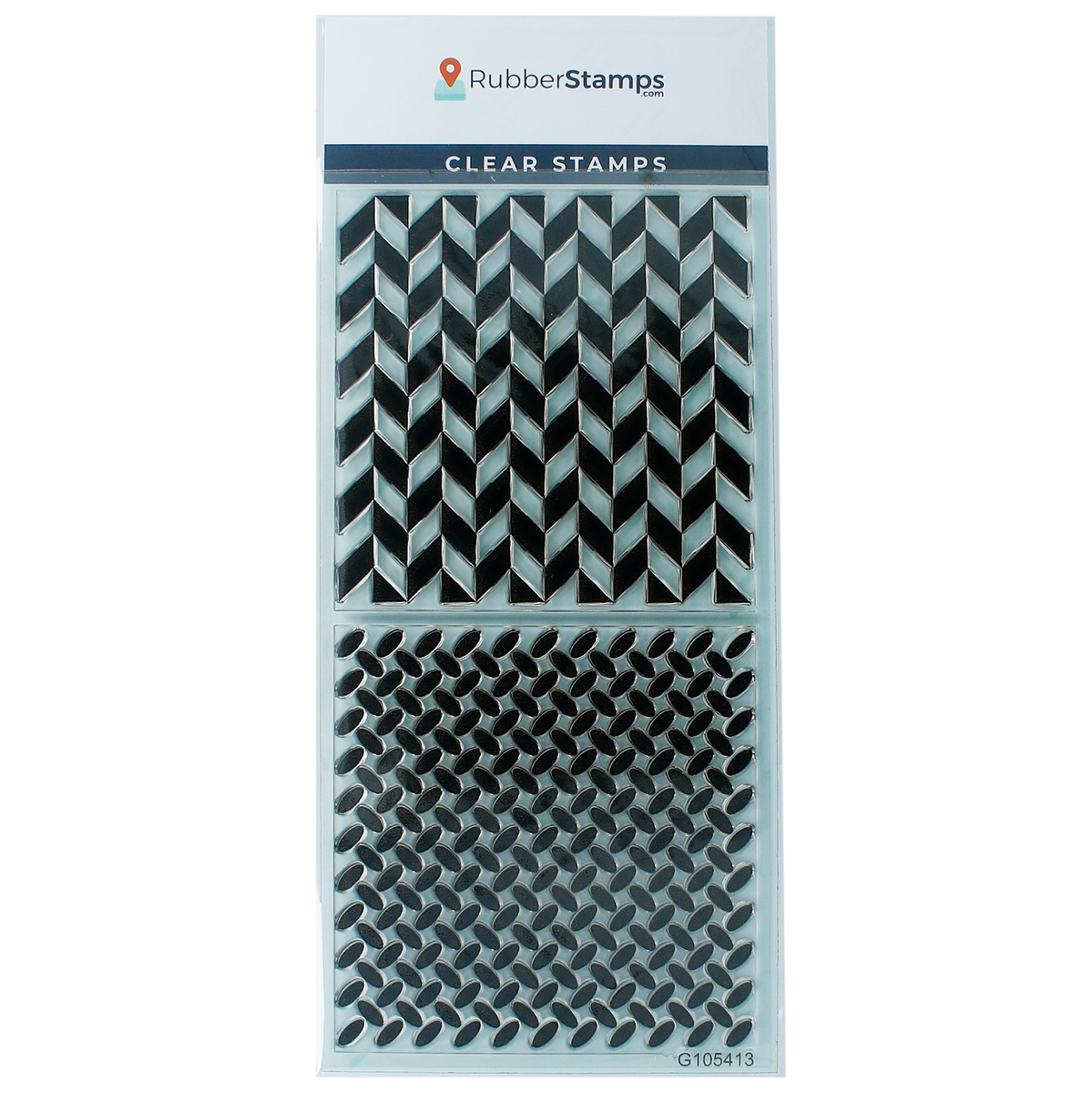 Checkered and Grate Clear Stamp Set - RubberStamps.com