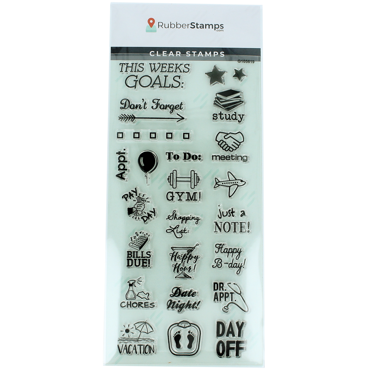 Plan It! Clear Stamp Set - RubberStamps.com