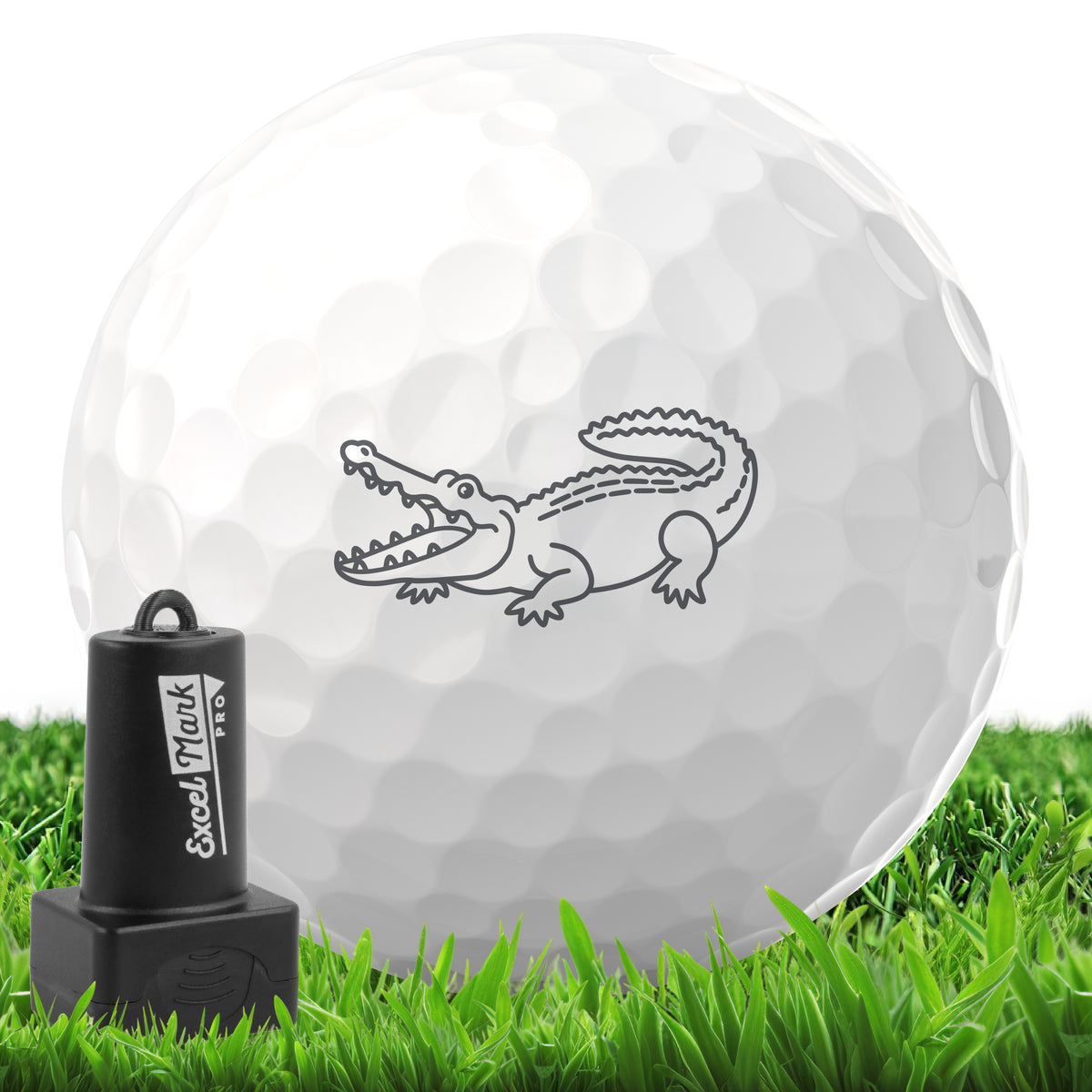 Alligator Golf Ball Stamp – RubberStamps.com