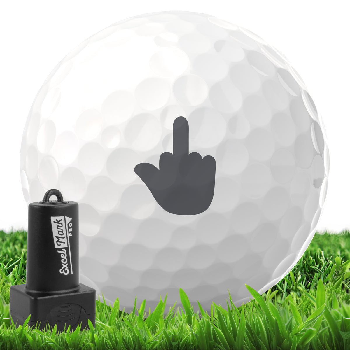 Middle Finger Golf Ball Stamp – RubberStamps.com