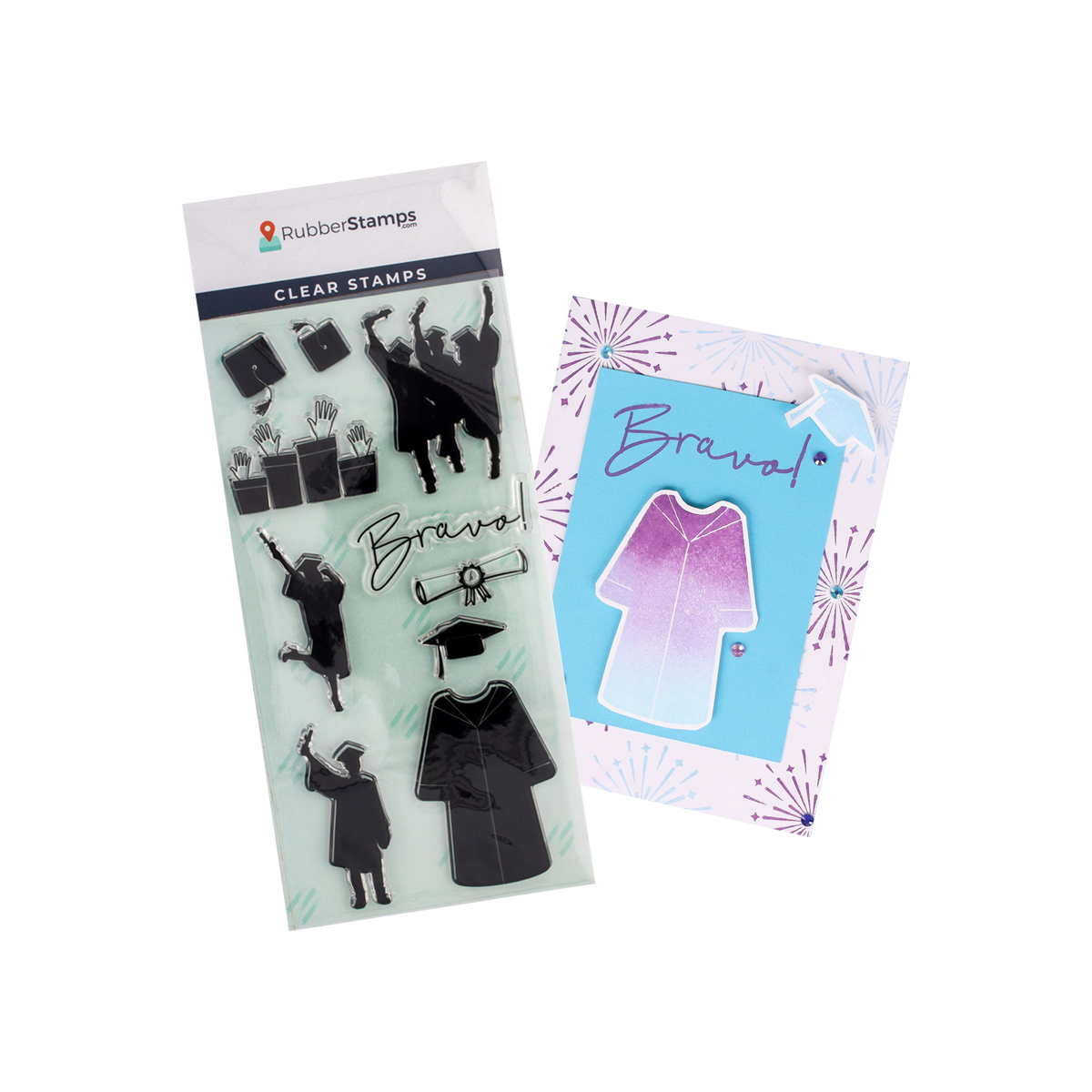 Bravo Grad Clear Stamp Set - RubberStamps.com