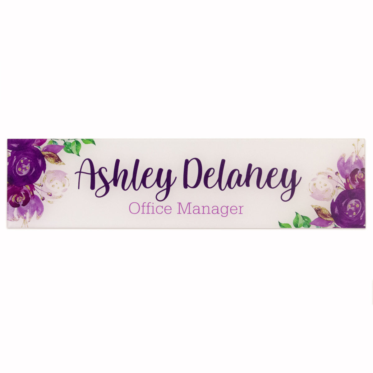 Purple Watercolor Nameplate – RubberStamps.com
