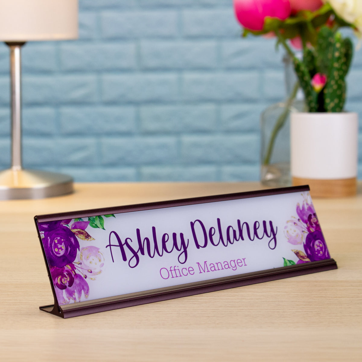 Purple Watercolor Nameplate – RubberStamps.com
