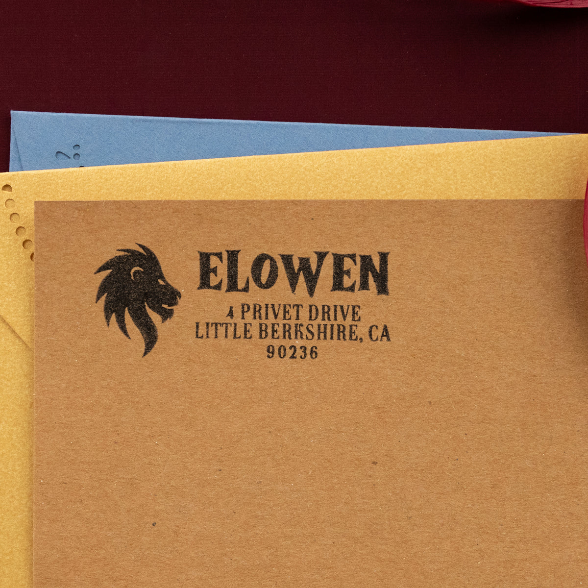 Lion House Rectangle Address Stamp – RubberStamps.com