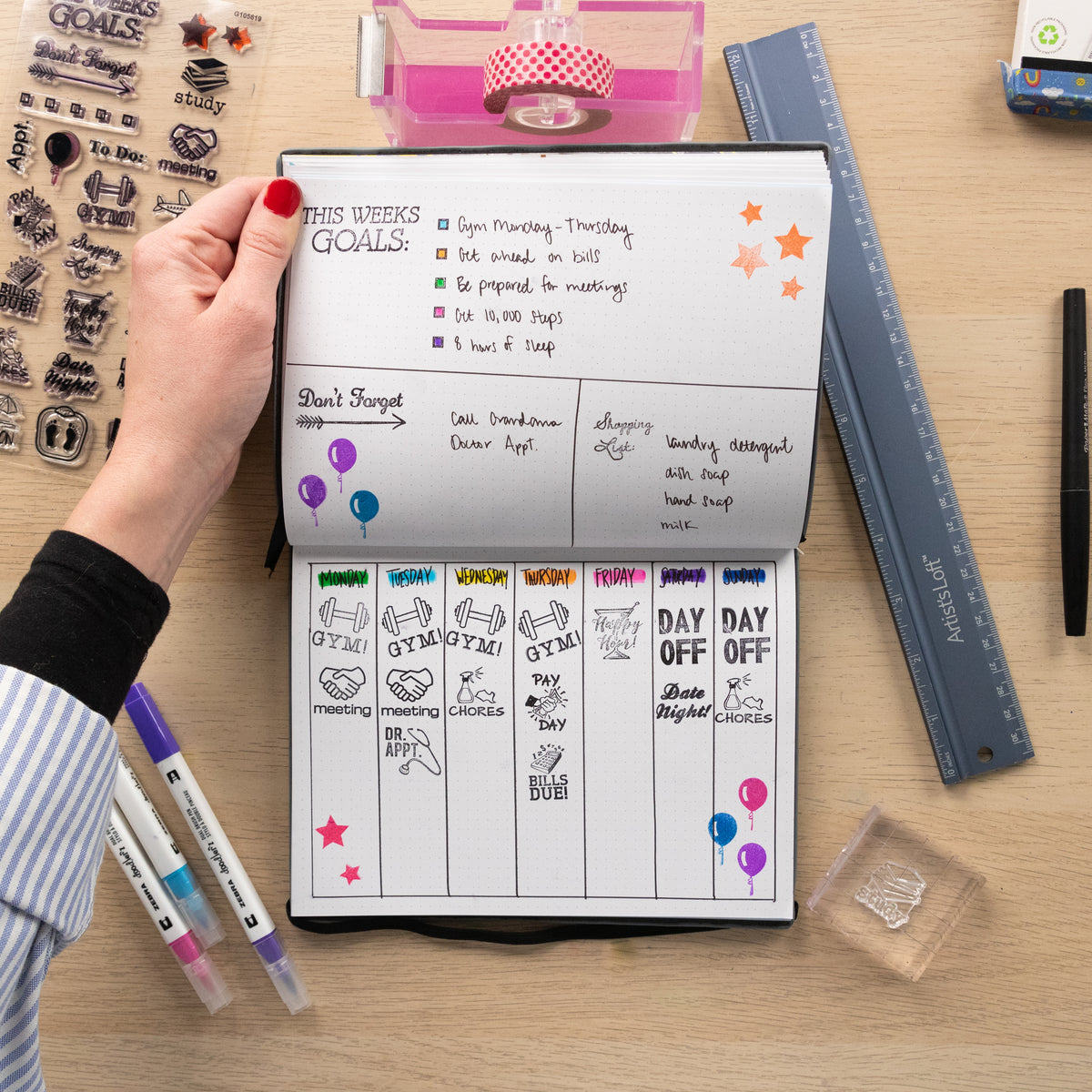 Plan It! Clear Stamp Set - RubberStamps.com