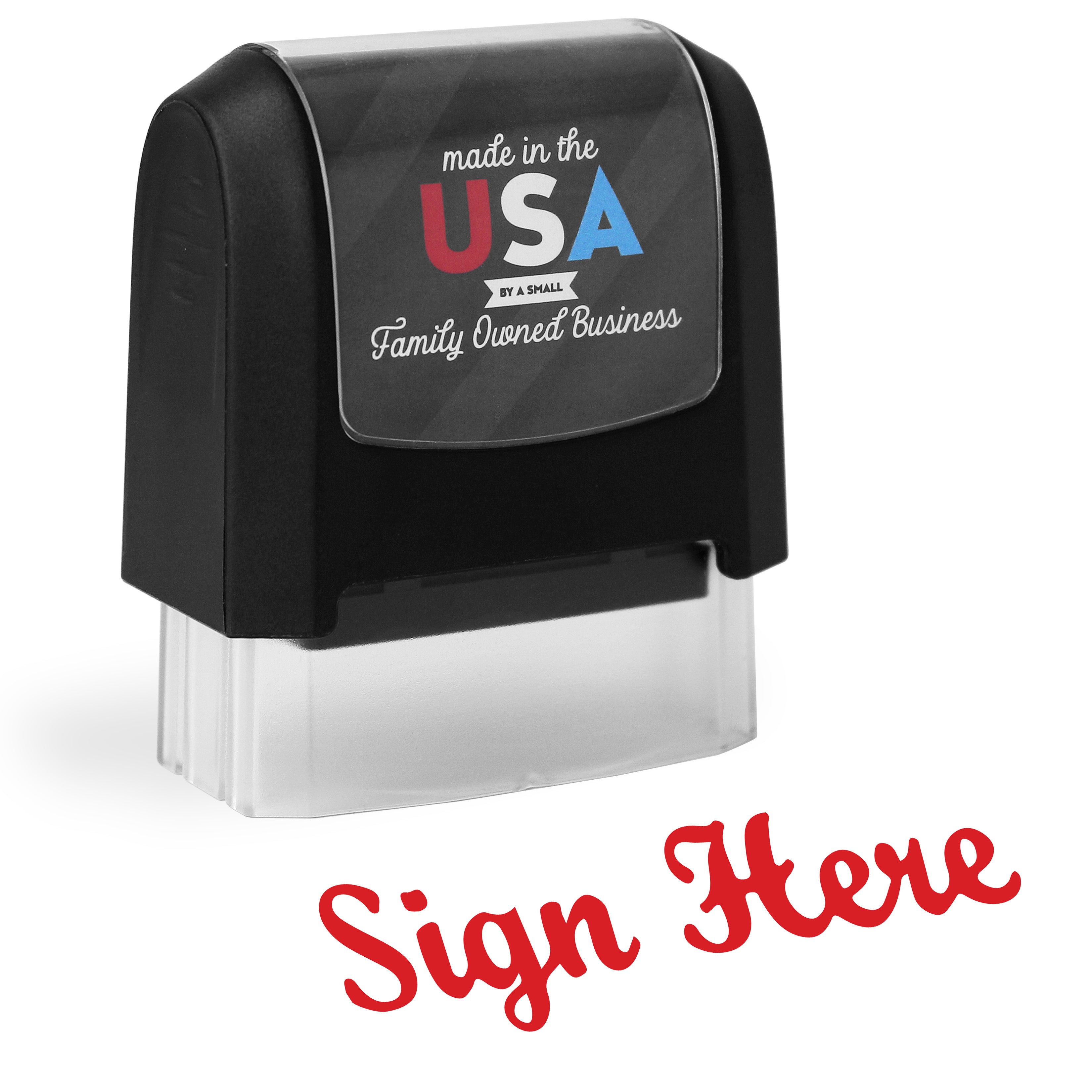 Sign Here Stock Stamp – RubberStamps.com