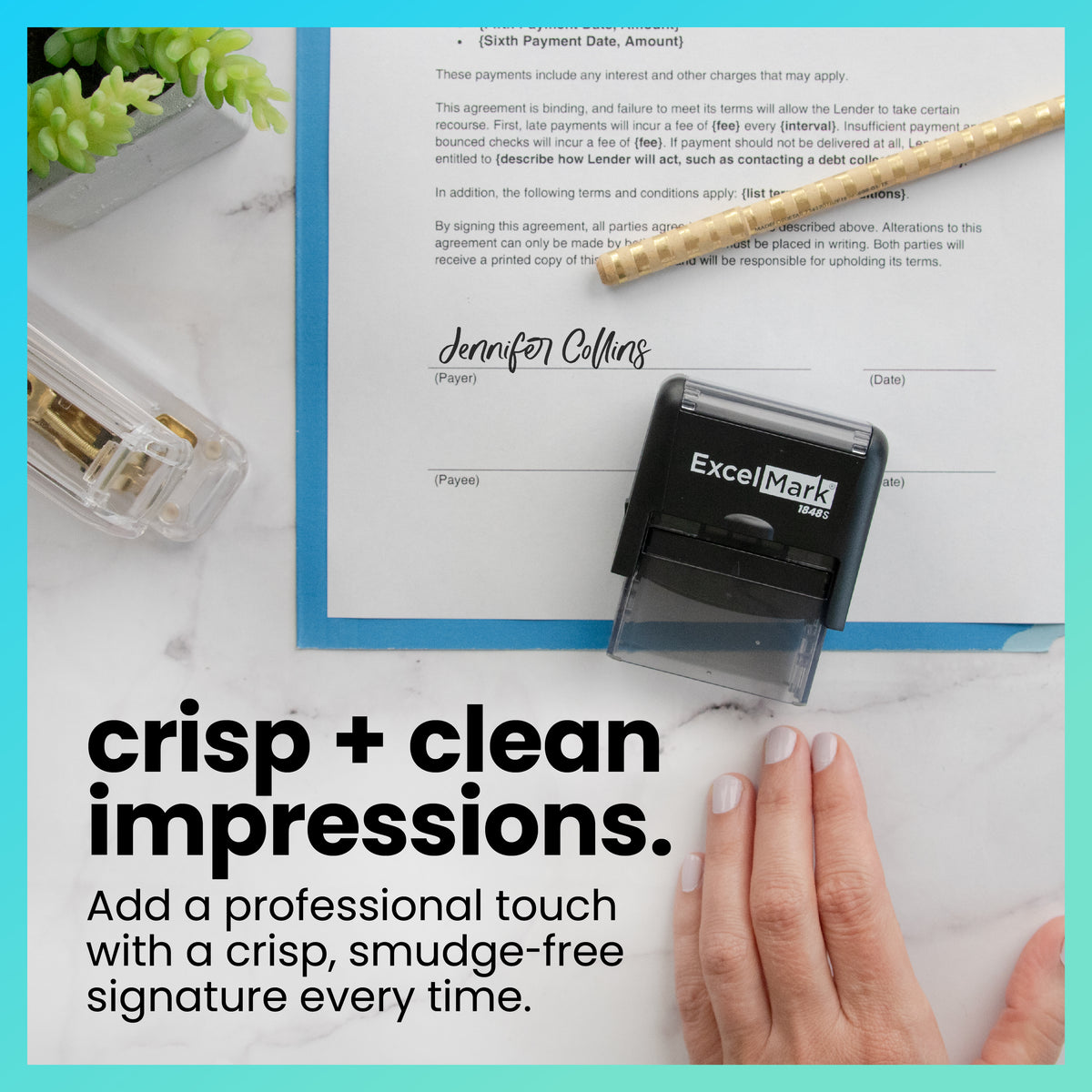 Self-Inking Signature Stamp – RubberStamps.com