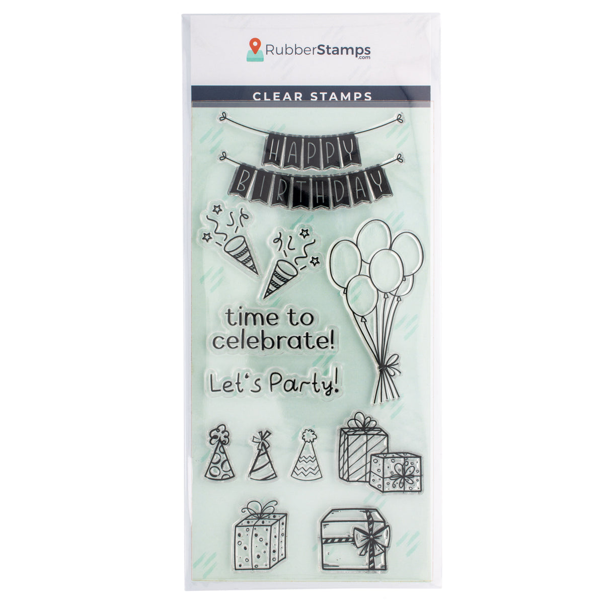 Time to Celebrate Clear Stamp Set - RubberStamps.com