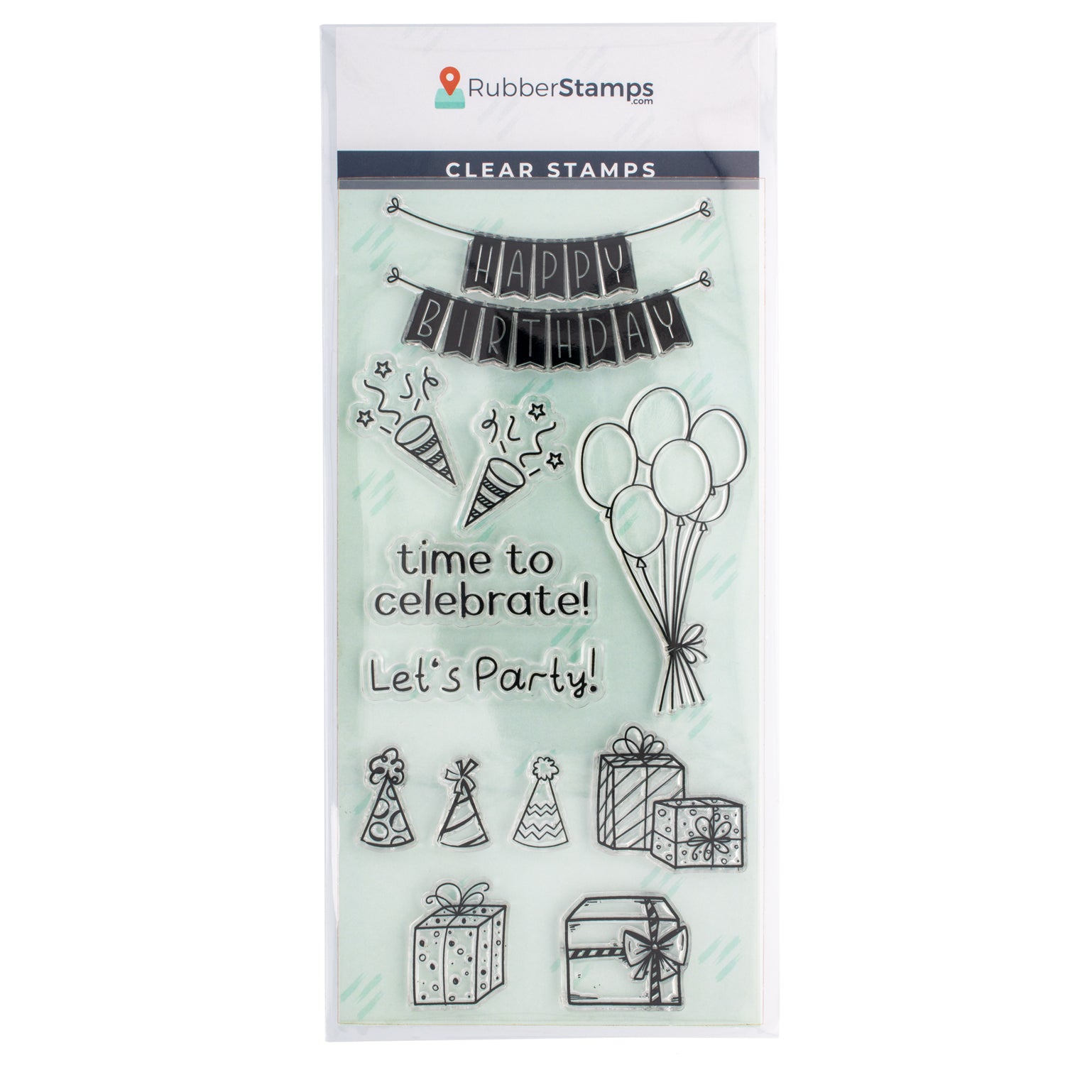 Time to Celebrate Clear Stamp Set - RubberStamps.com