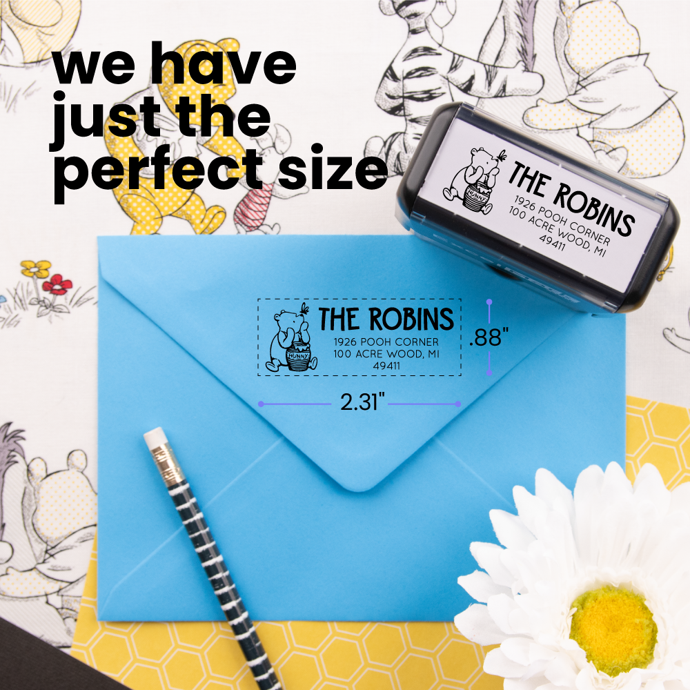 Winnie the Pooh Butterfly Honey Address Stamp – RubberStamps.com