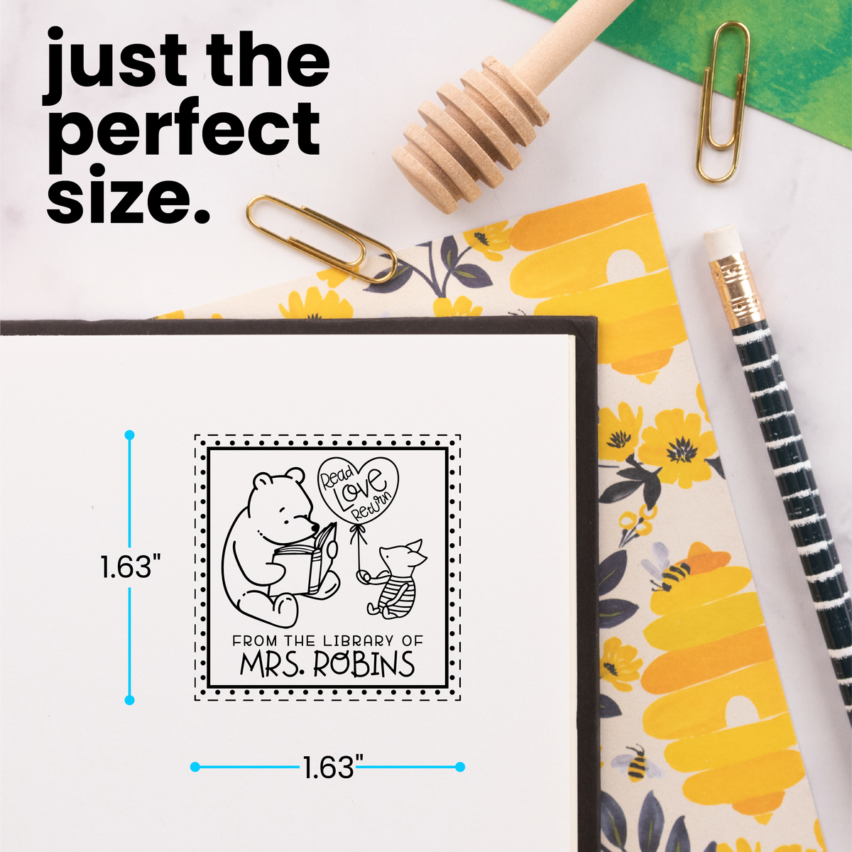 Pooh and Piglets Pages Book Stamp – RubberStamps.com