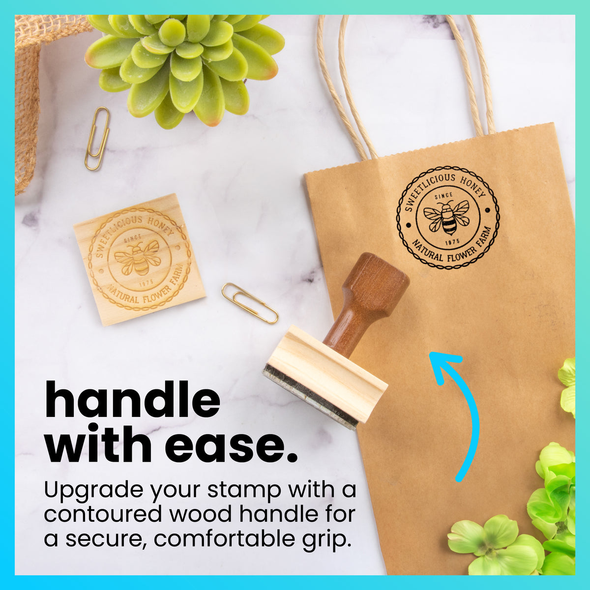 Square Wood Logo Stamp – RubberStamps.com