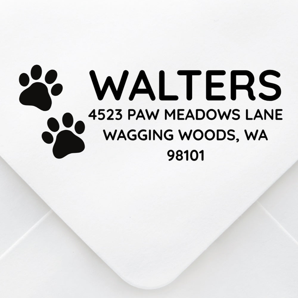 Double Paw Print Address Stamp – RubberStamps.com