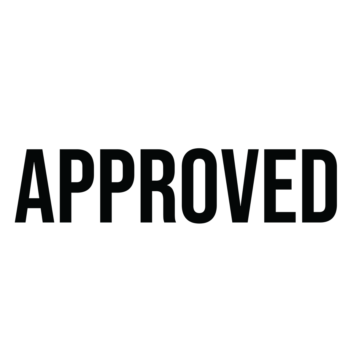Sans-Serif Approved Stamp – RubberStamps.com