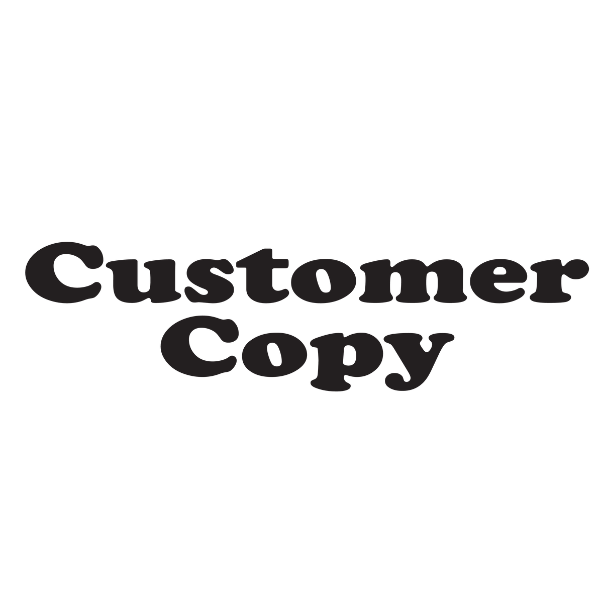 Serif Customer Copy Stamp – RubberStamps.com