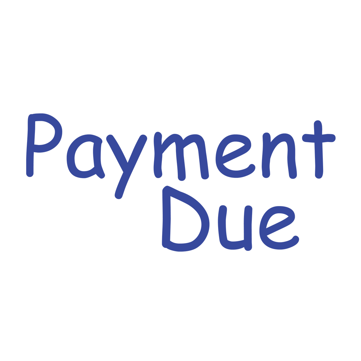Handwriting Payment Due Stamp – RubberStamps.com