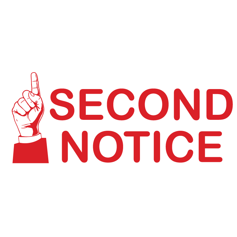 Second Notice Stamp – RubberStamps.com