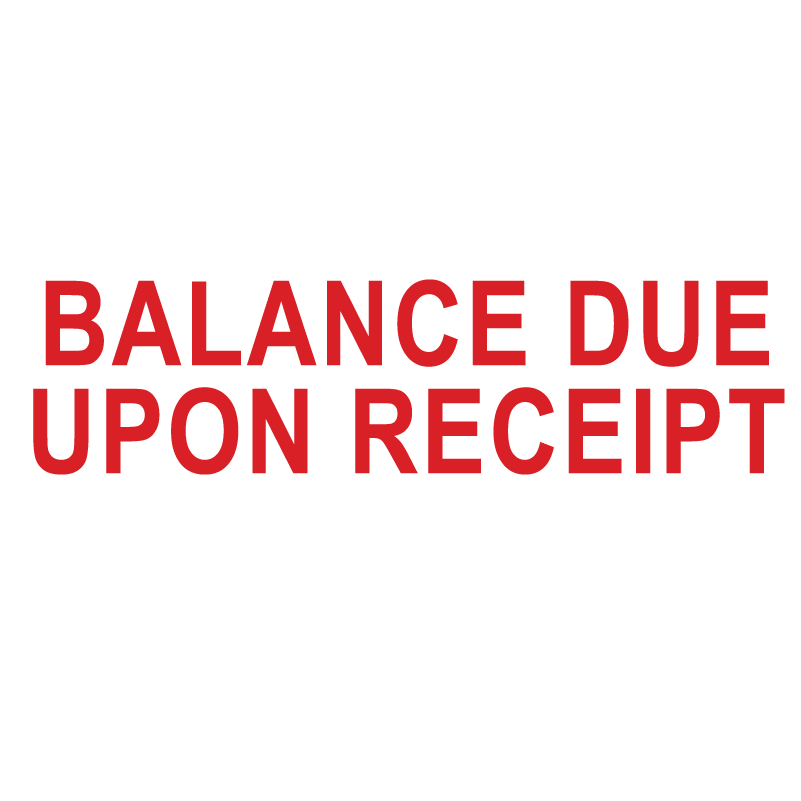 Balance Due Upon Receipt Stamp – RubberStamps.com