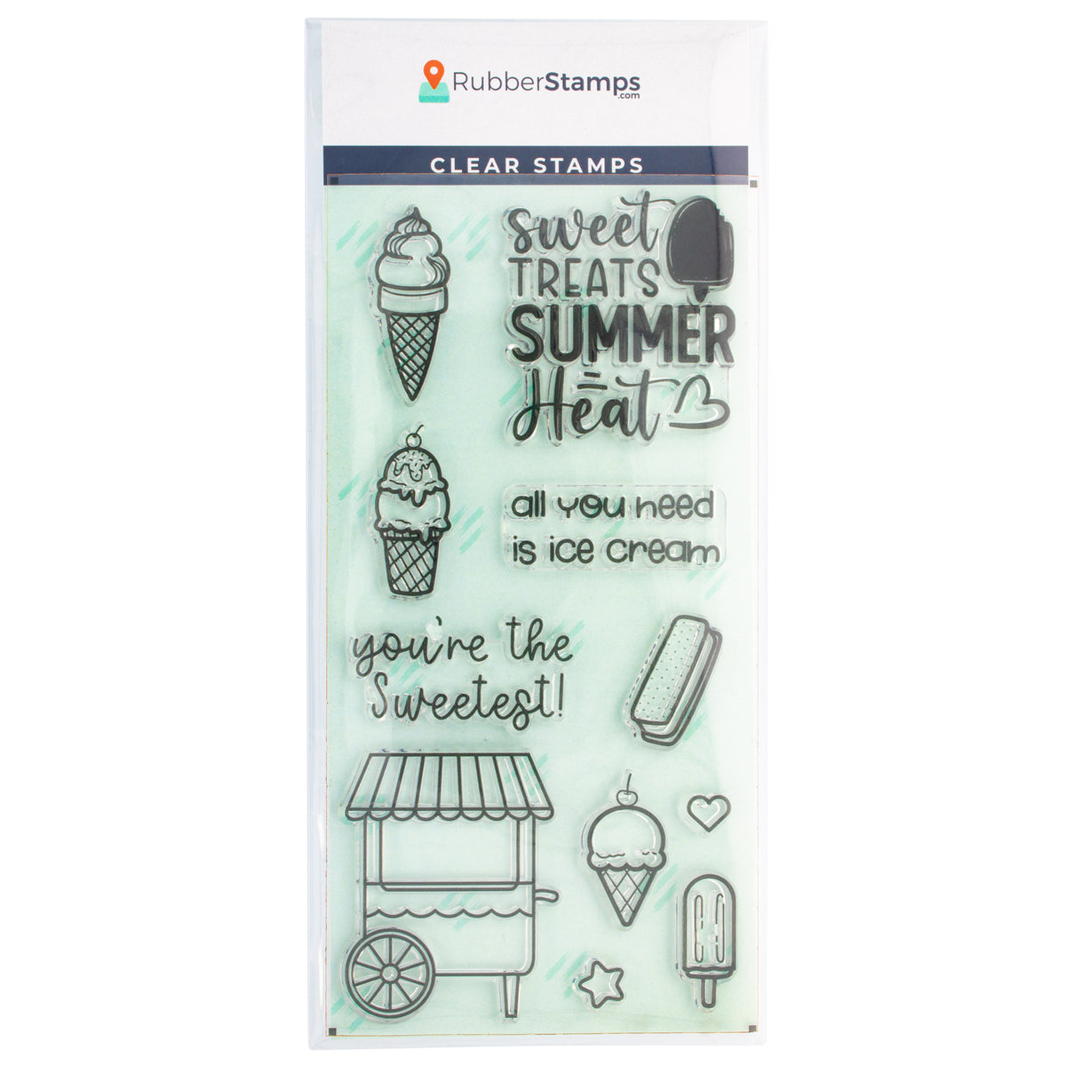 All You Need Is Ice Cream Clear Stamp Set - RubberStamps.com