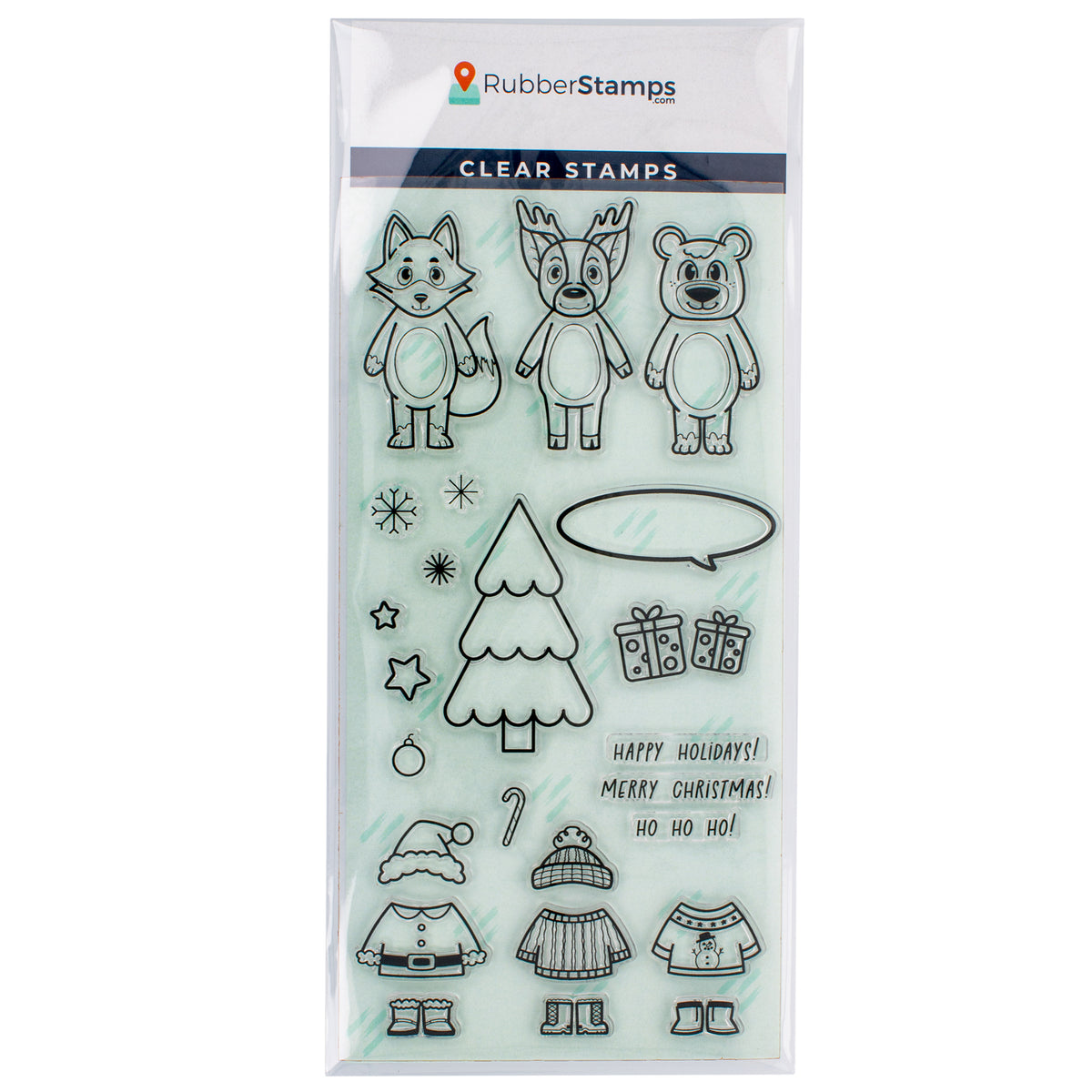Christmas Friends Clear Stamp Set - RubberStamps.com