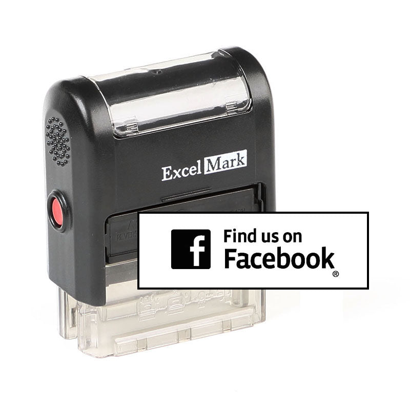 Find Us on Facebook Stamp – RubberStamps.com