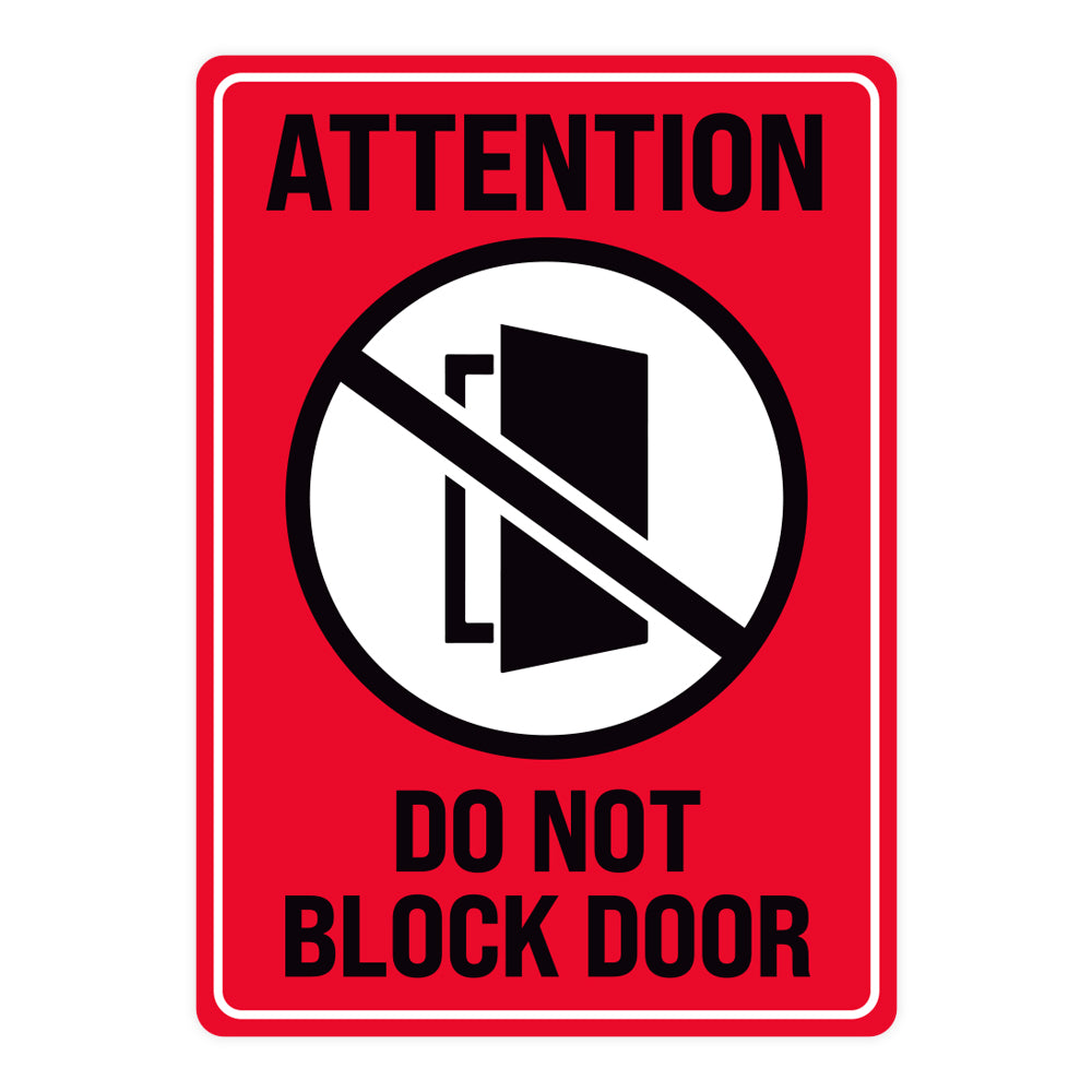 Do Not Block Door Sign