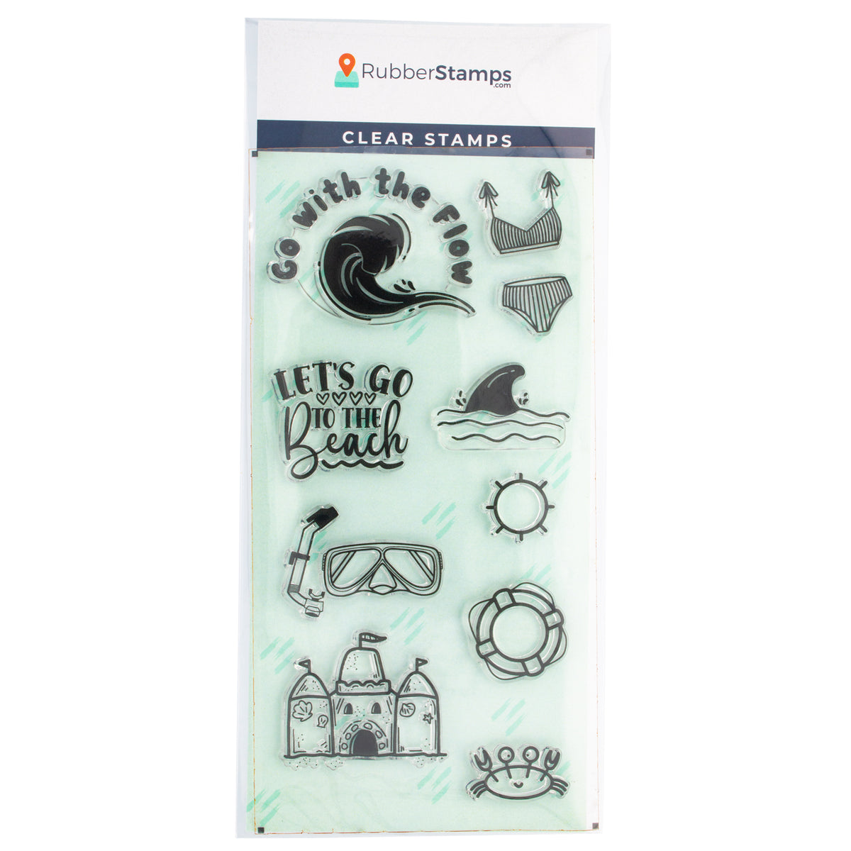 Go With The Flow Clear Stamp Set - RubberStamps.com